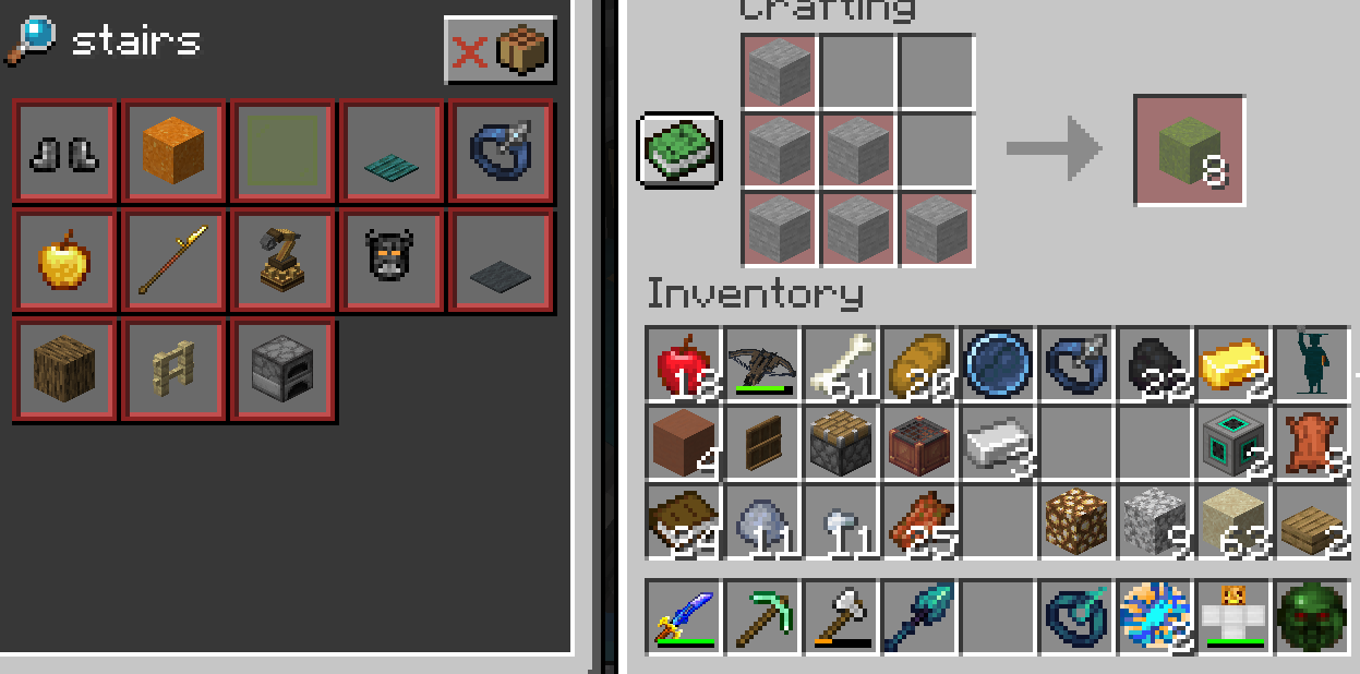 Crafting Book Recipe Search in Scramble Craft 2 Not working correctly · Issue #25 · Voidswrath ...