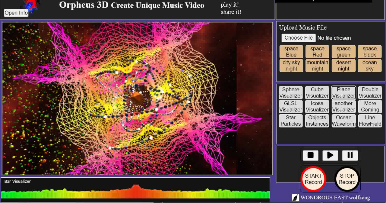 Github Wolfkanglimorpheus3d Music Visualizer Orpheus 3d Interactive Music Video With
