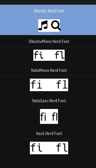 Ubuntu Nerd Font having issues with ligatures displaying fi and fl wrong again · Issue #1221 ...