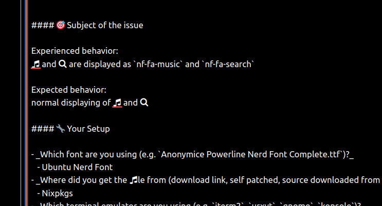 Ubuntu Nerd Font having issues with ligatures displaying fi and fl wrong again · Issue #1221 ...