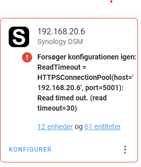 Synology integration stopped working · Issue #79025 · home-assistant/core · GitHub
