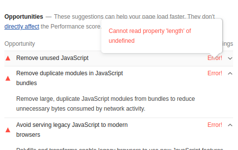 Remove unused JavaScript doesn't list any culprit assets · Issue #11771 · GoogleChrome ...
