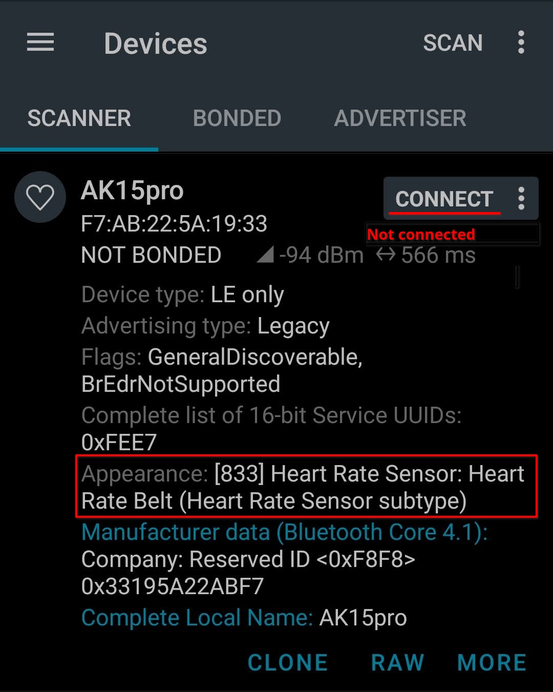 [Feature]: Support Appearance values · Issue #202 · chipweinberger/flutter_blue_plus · GitHub