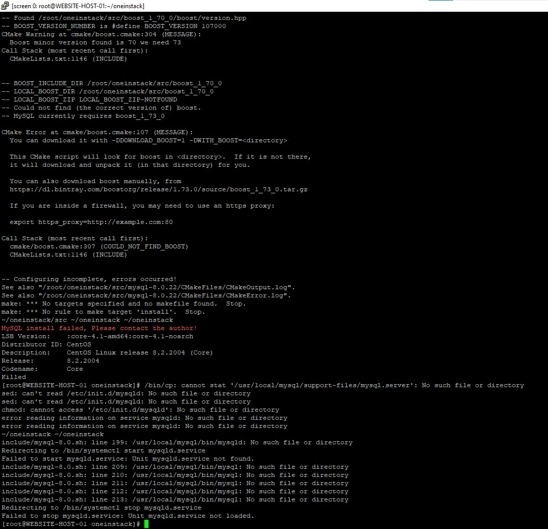 mysql8编译安装报错了 · Issue #334 · oneinstack/oneinstack · GitHub