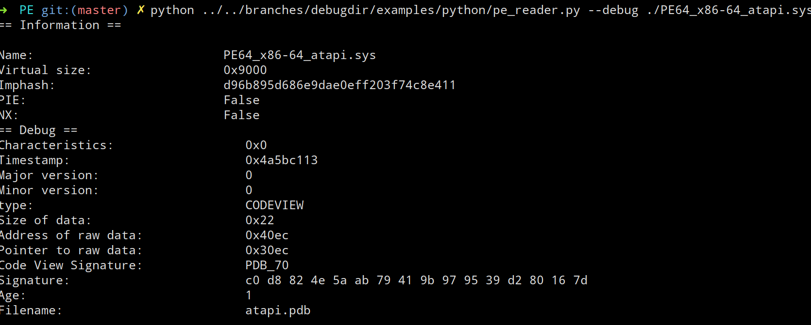 Pe Expose Codeview Structure · Issue 138 · Lief Project Lief · Github