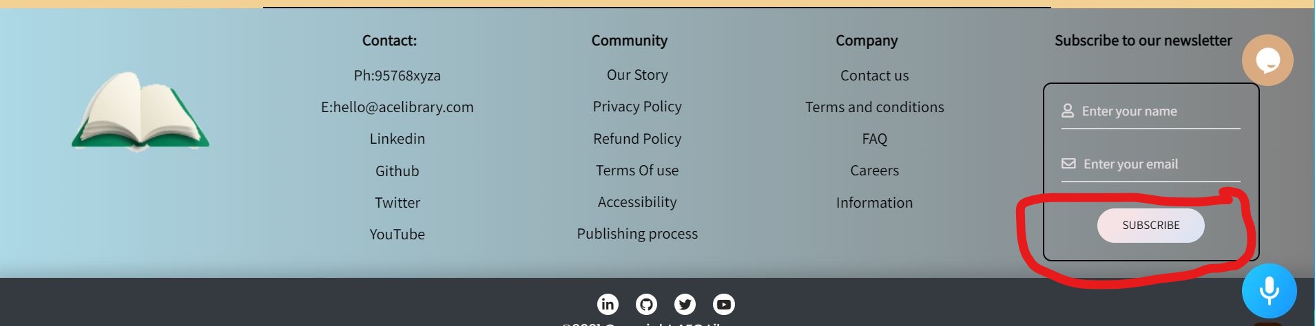 Feature: I can add a new subscribe button to the homepage footer section with better effects and ...
