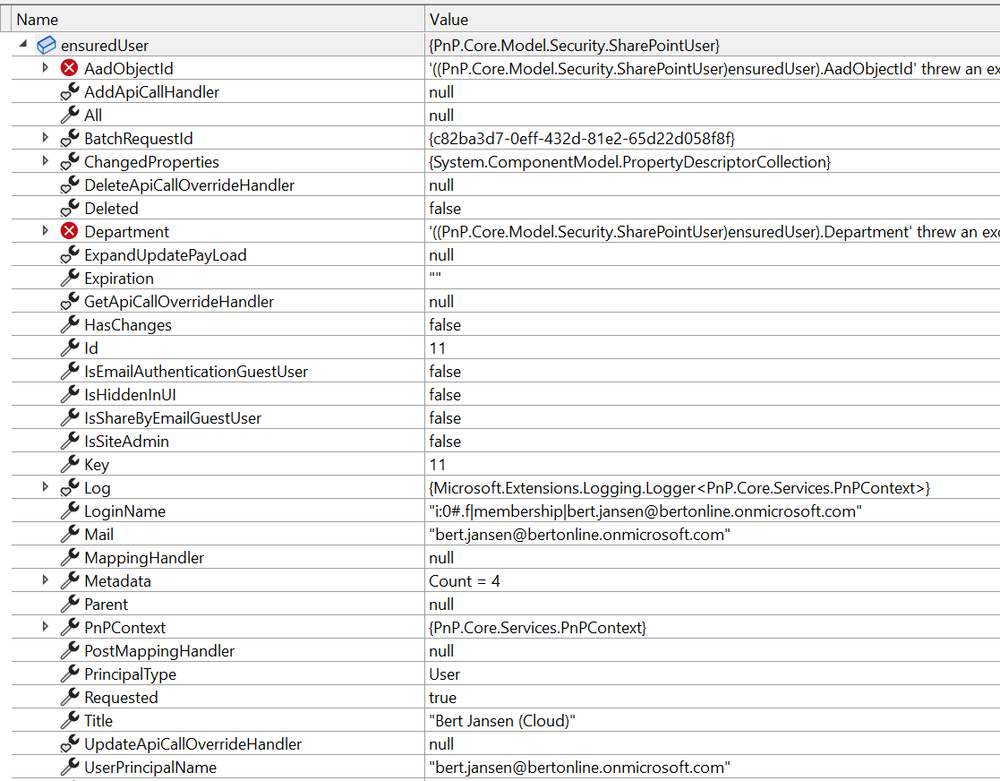 IFieldUserValue.Email is not loaded with caml query · pnp pnpcore ...