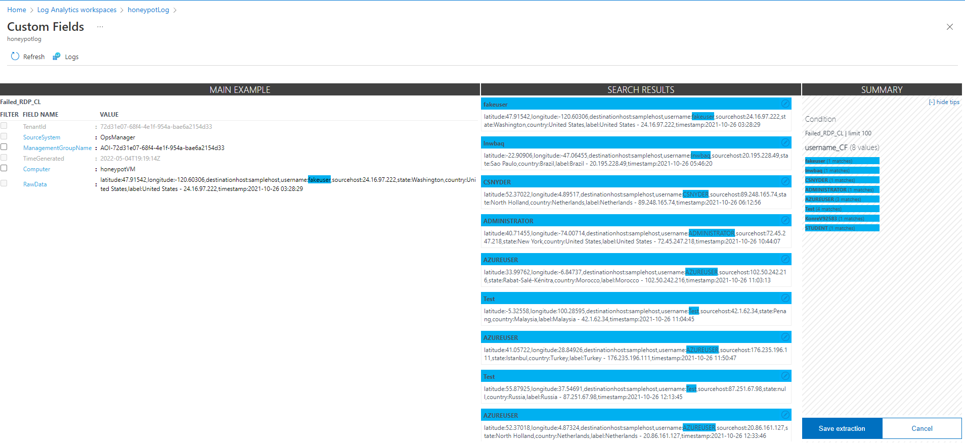 GitHub - LennardMa/honeypot: Azure Cloud Honeypot attack data visualized in SIEM