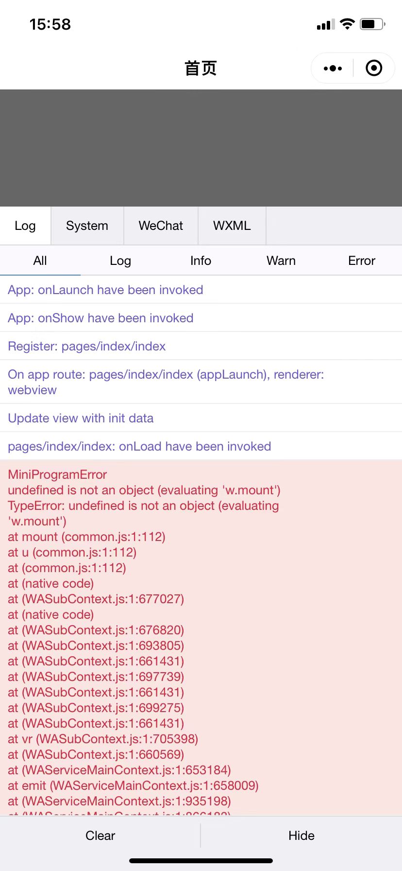 重新进入小程序报MiniProgramError undefined is not an object（evaluating 'k.mount'） · Issue #12129 ...