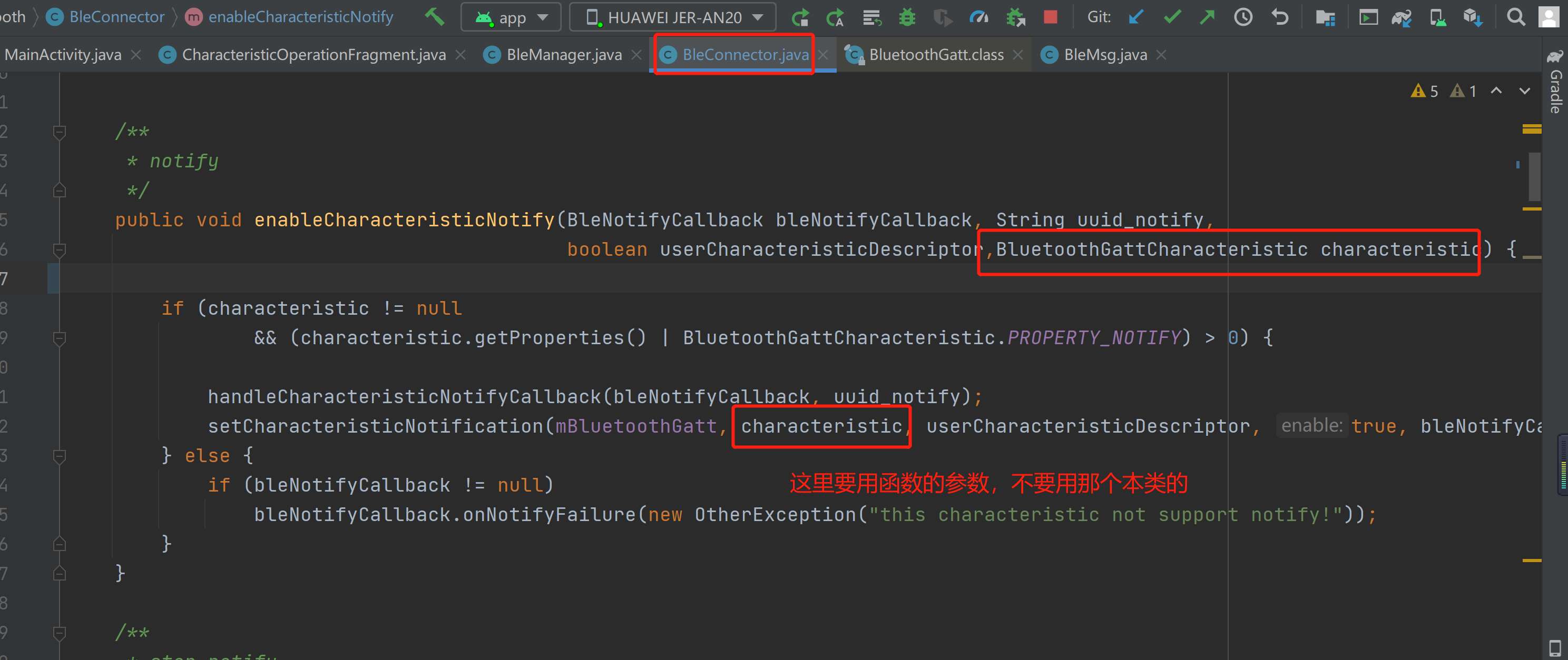 我已解决notify的那个102 descriptor equals null 的错 · Issue #574 · Jasonchenlijian/FastBle · GitHub