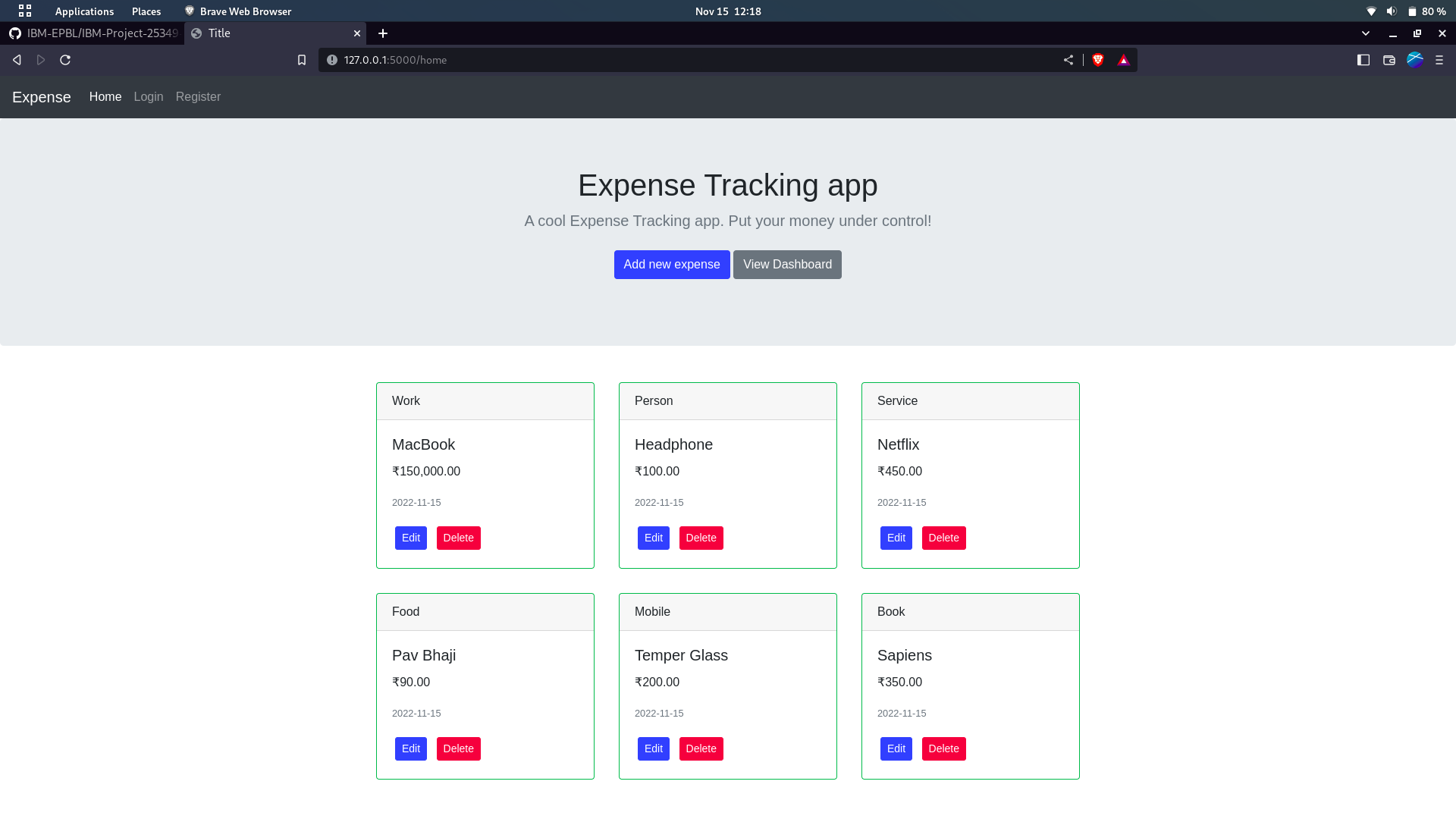 GitHub - srivathsanvenkateswaran/Personal-Expense-Tracker-Flask: A ... GitHub - srivathsanvenkateswaran/Personal-Expense-Tracker-Flask: A ...
