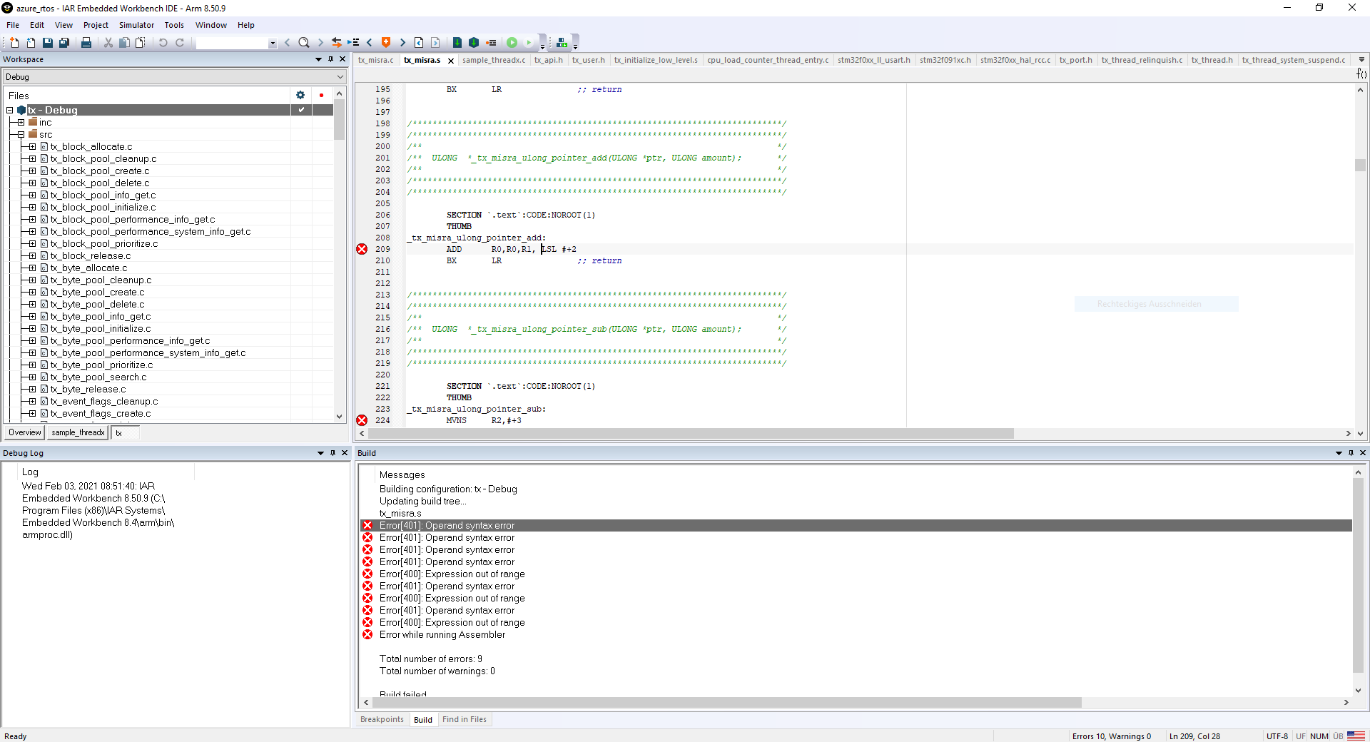 Define TX_MISRA_ENABLE doesn't work · Issue #73 · eclipse-threadx/threadx · GitHub