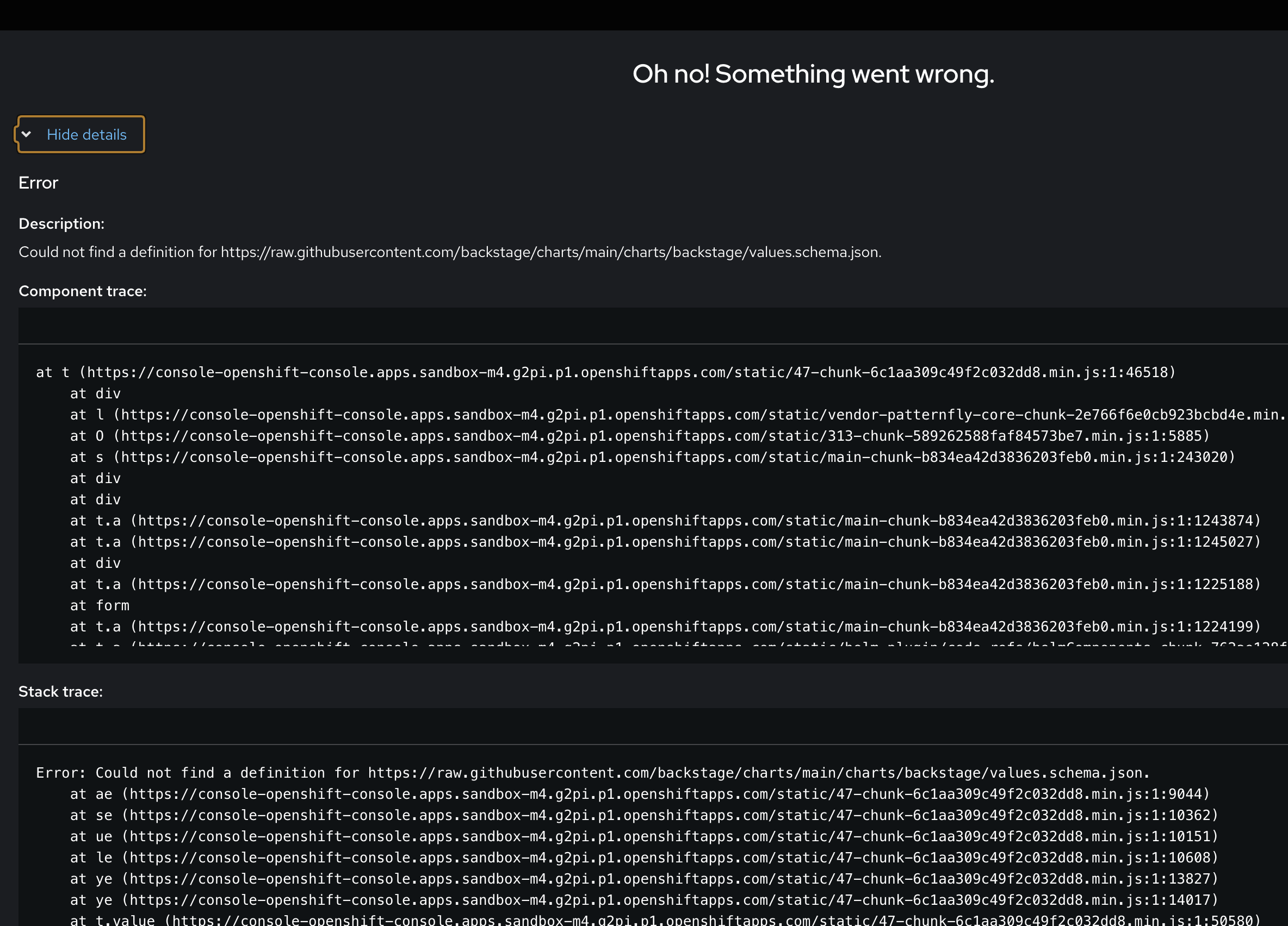 Openshift Helm catalog is unable to pull remote JSON schemas on OpenShift Local · Issue #64 ...