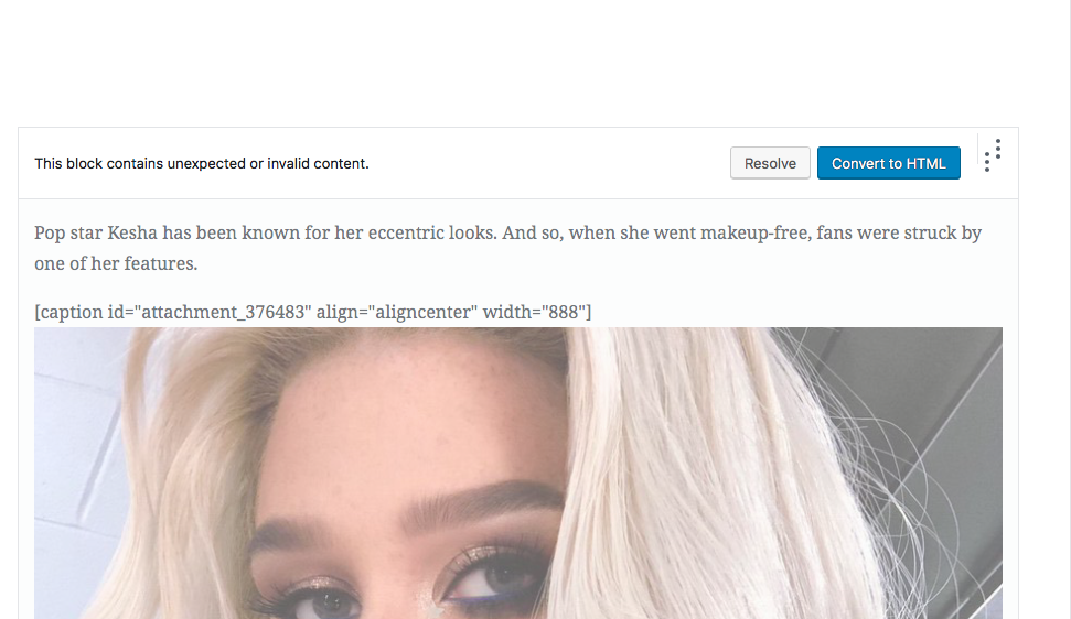 Block Validation Failed For Core Freeform · Issue 14441 · Wordpress Gutenberg · Github