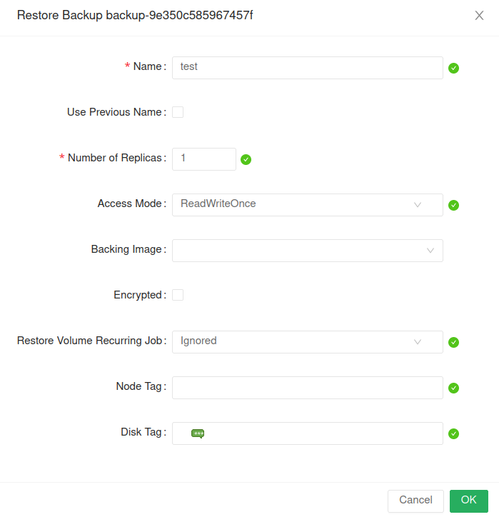 [BUG] Restored Volumes stuck in attaching state · Issue #6239 · longhorn/longhorn · GitHub