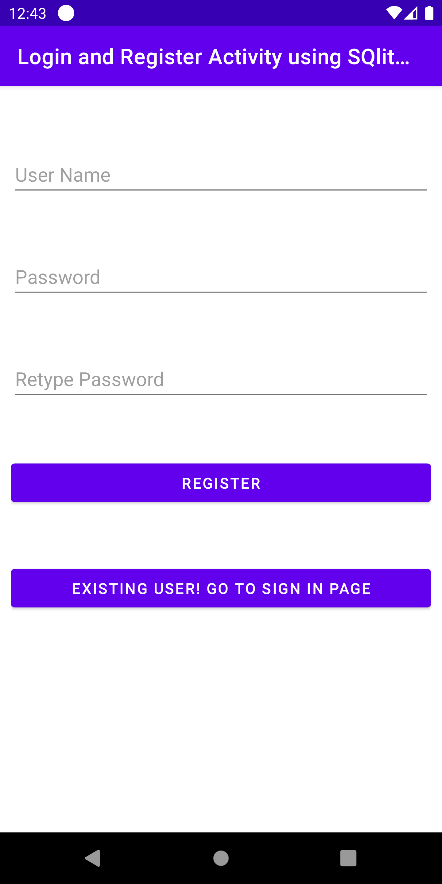 GitHub - kksarang/SQlite-Database-in-Android-Studio: Login and Register ...