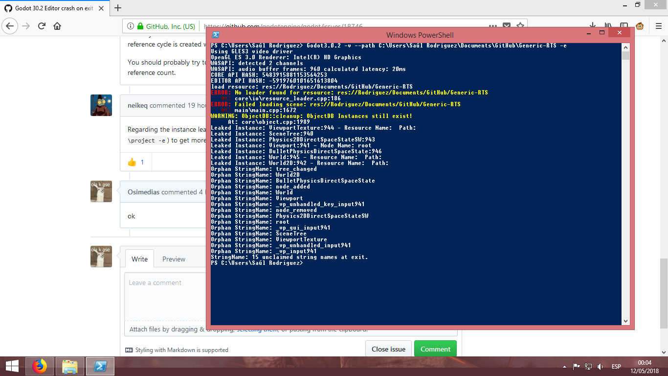 Godot 3.0.2 Editor crash on exit · Issue #18746 · godotengine/godot · GitHub