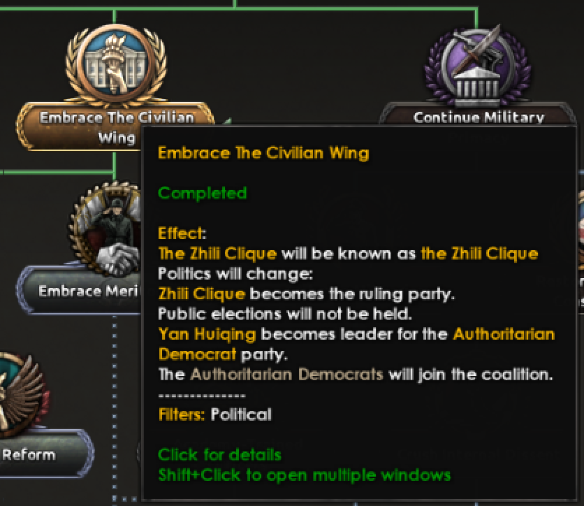 SZC - Civilian Wing of Sichuan Zhili Republic should make coalition with PatAut, not AuthDem ...