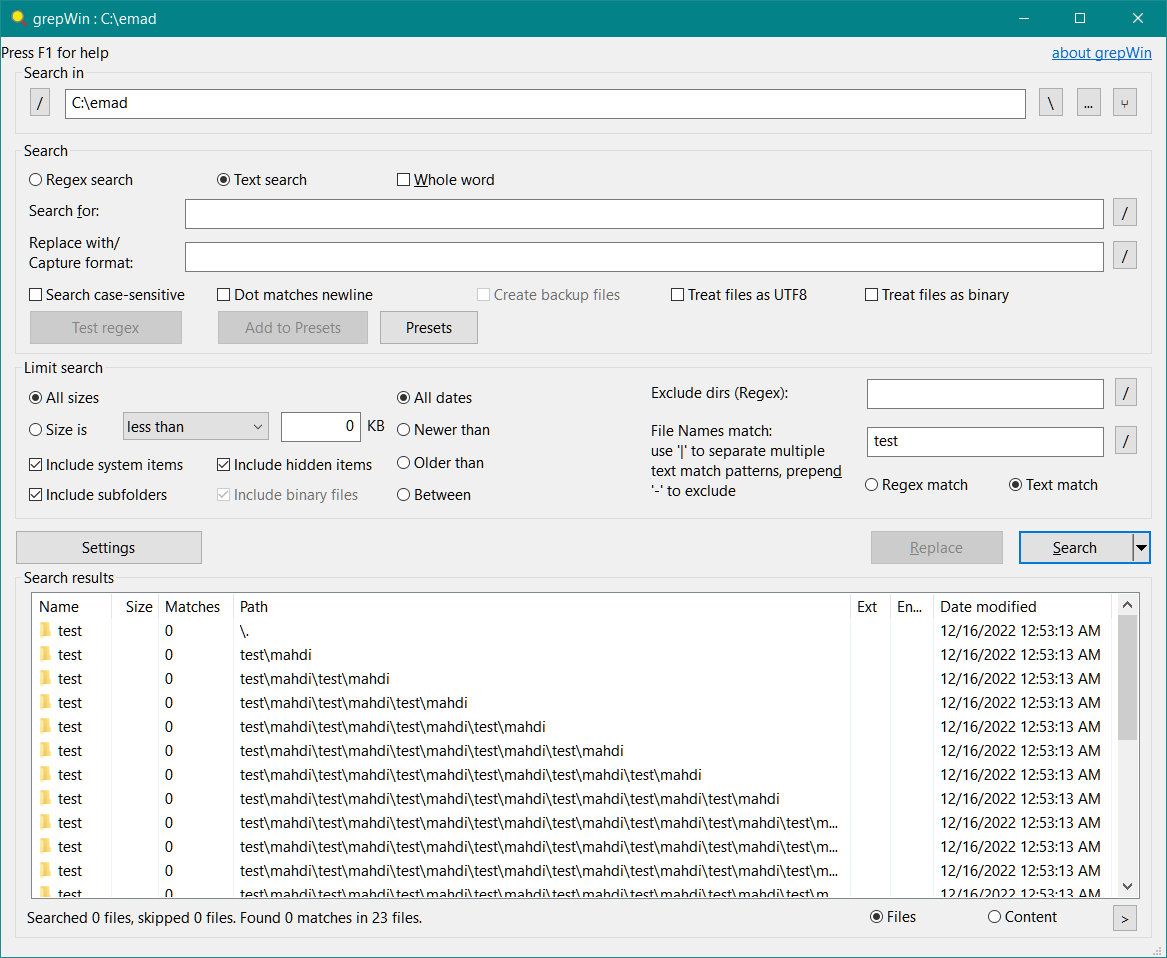 skipping folders shortcuts · Issue #350 · stefankueng/grepWin · GitHub