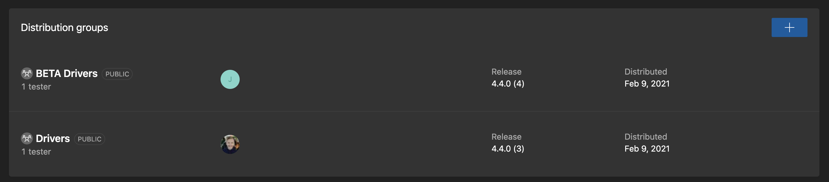 Creating two releases for separate groups from the same build causes both to receive update ...