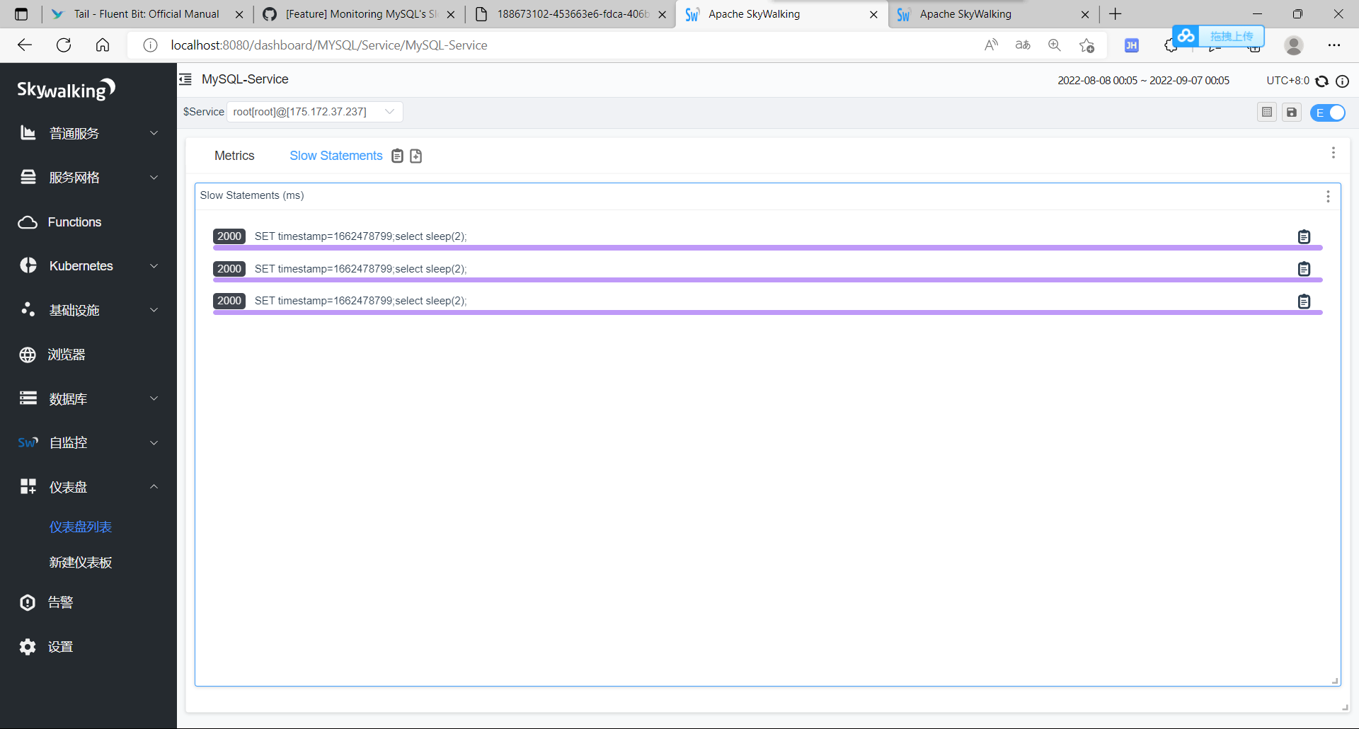 [Feature] Monitoring MySQL's Slow SQL · Issue #9548 · apache/skywalking · GitHub