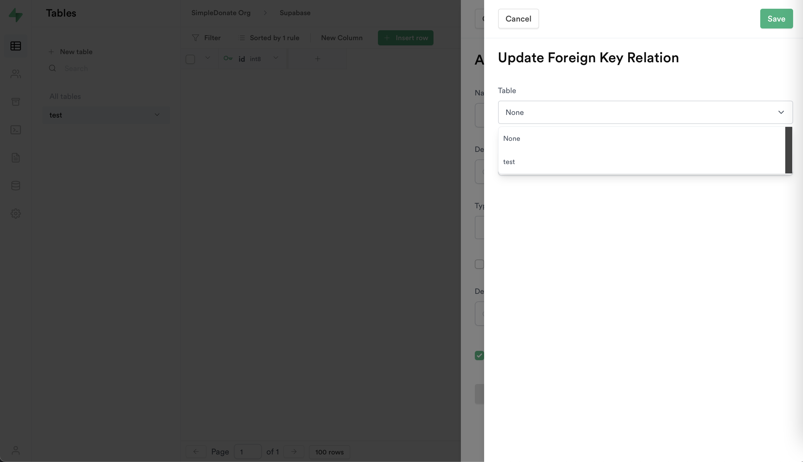 When Adding Foreign Key On Database Tab Tables Dont Appear · Issue