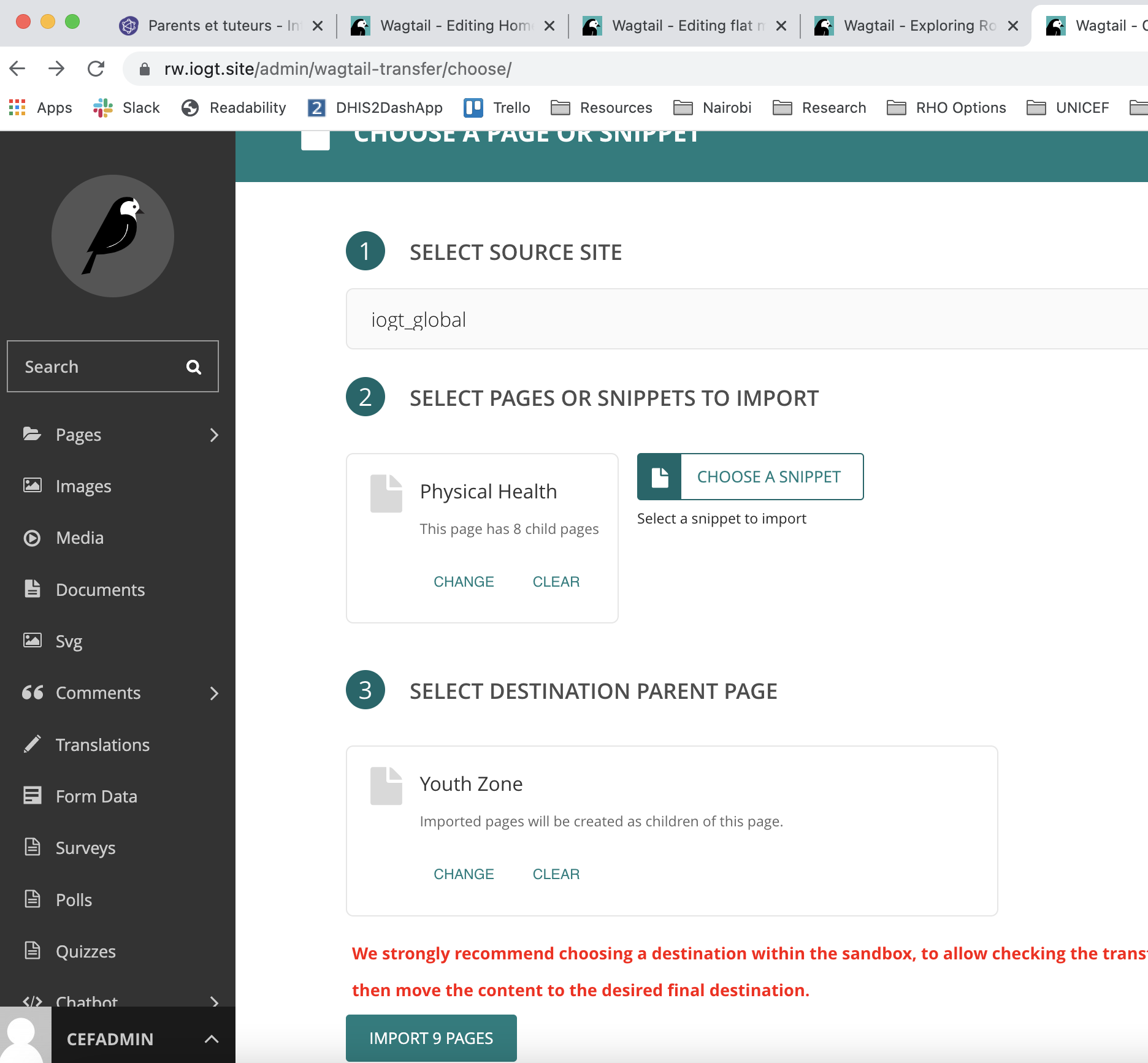 Import tool failing · Issue #1183 · unicef/iogt · GitHub