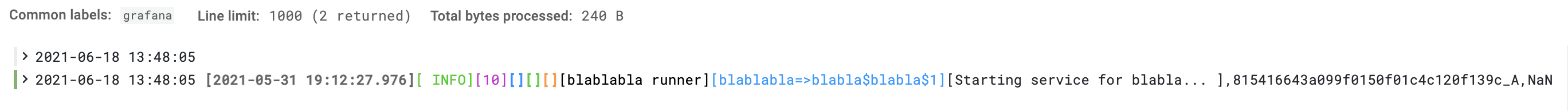 Grafana is showing the ANSI reset code 'ESC[m' in logs view · Issue ...