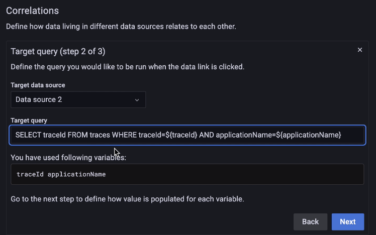 Glue Show Variables Used In The Correlation S Target Query · Issue 60958 · Grafana Grafana