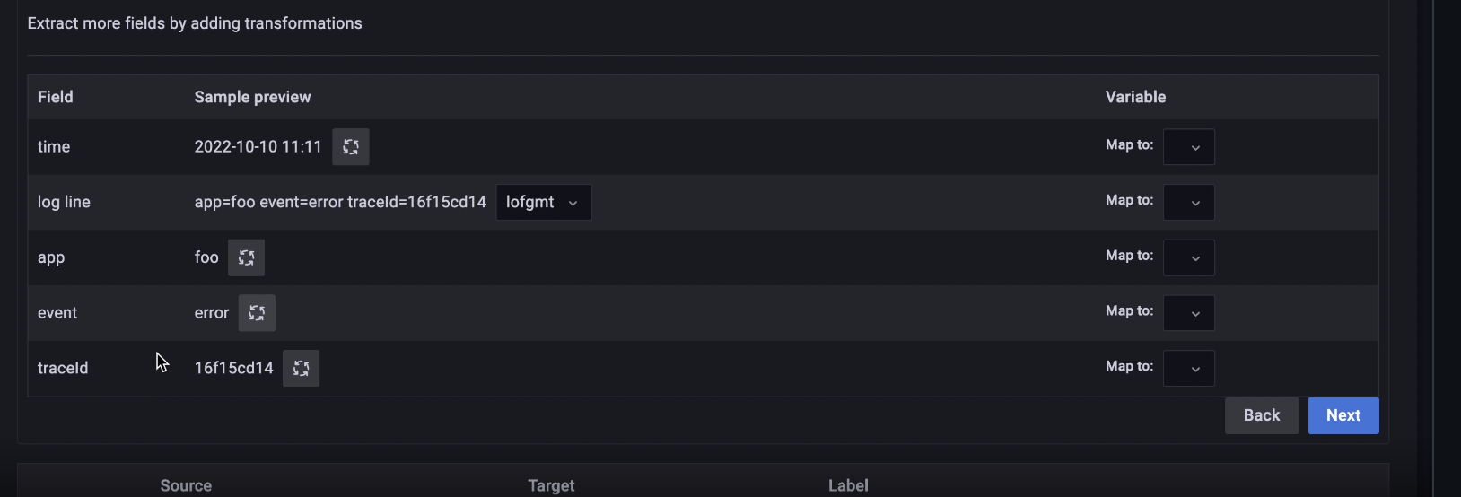 Glue: Add transformations to mappings table · Issue #60967 · grafana/grafana · GitHub
