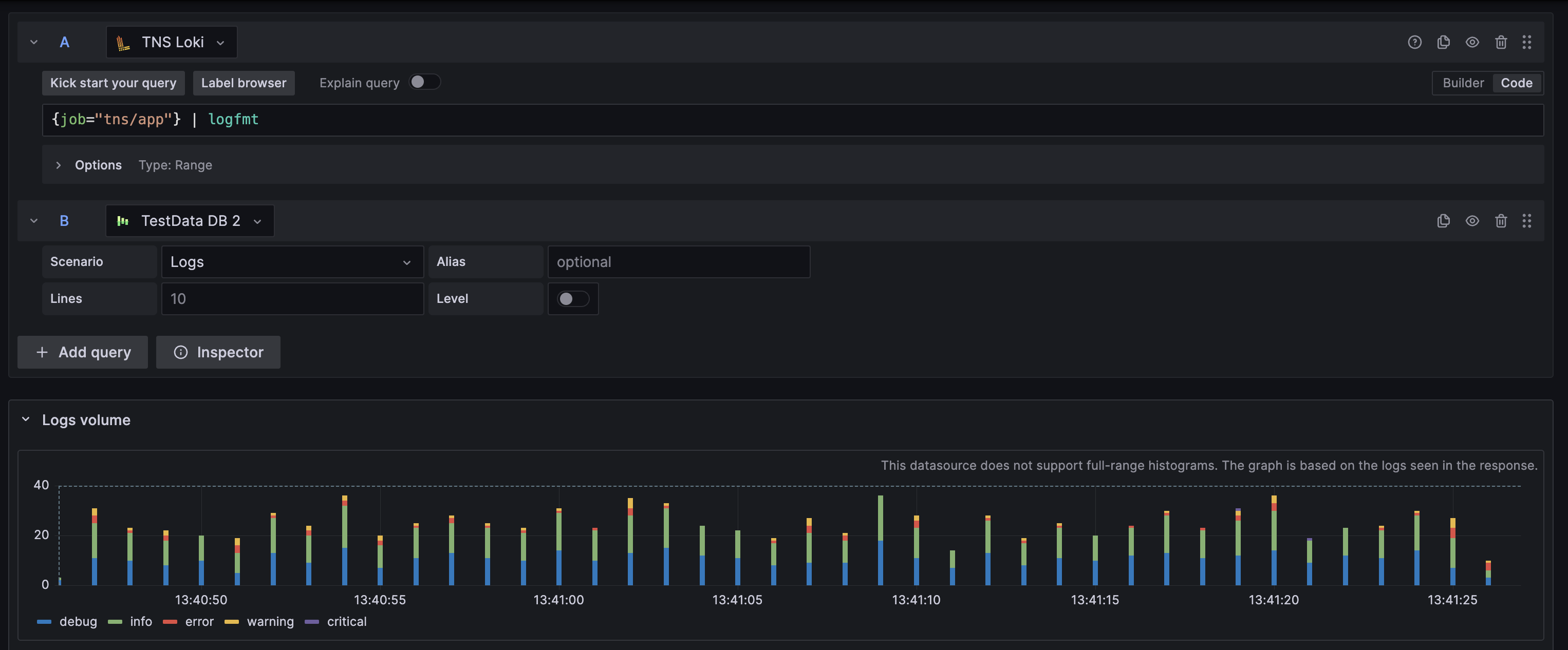 Explore: Support log volume histogram for mixed data sources · Issue #61546 · grafana/grafana ...
