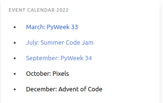 Events calendar on website is outdated · Issue #873 · python-discord ...