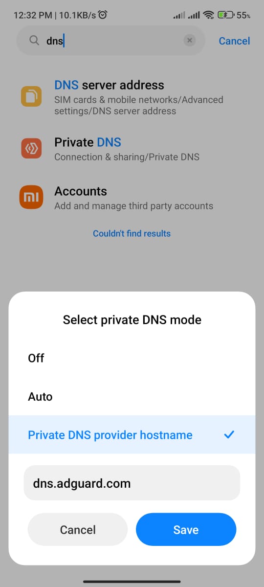 SERIA POSIBLE TENER LA OPCIÓN DE DNS PRIVADO EN WSA? WOULD IT BE POSSIBLE TO HAVE THE PRIVATE ...