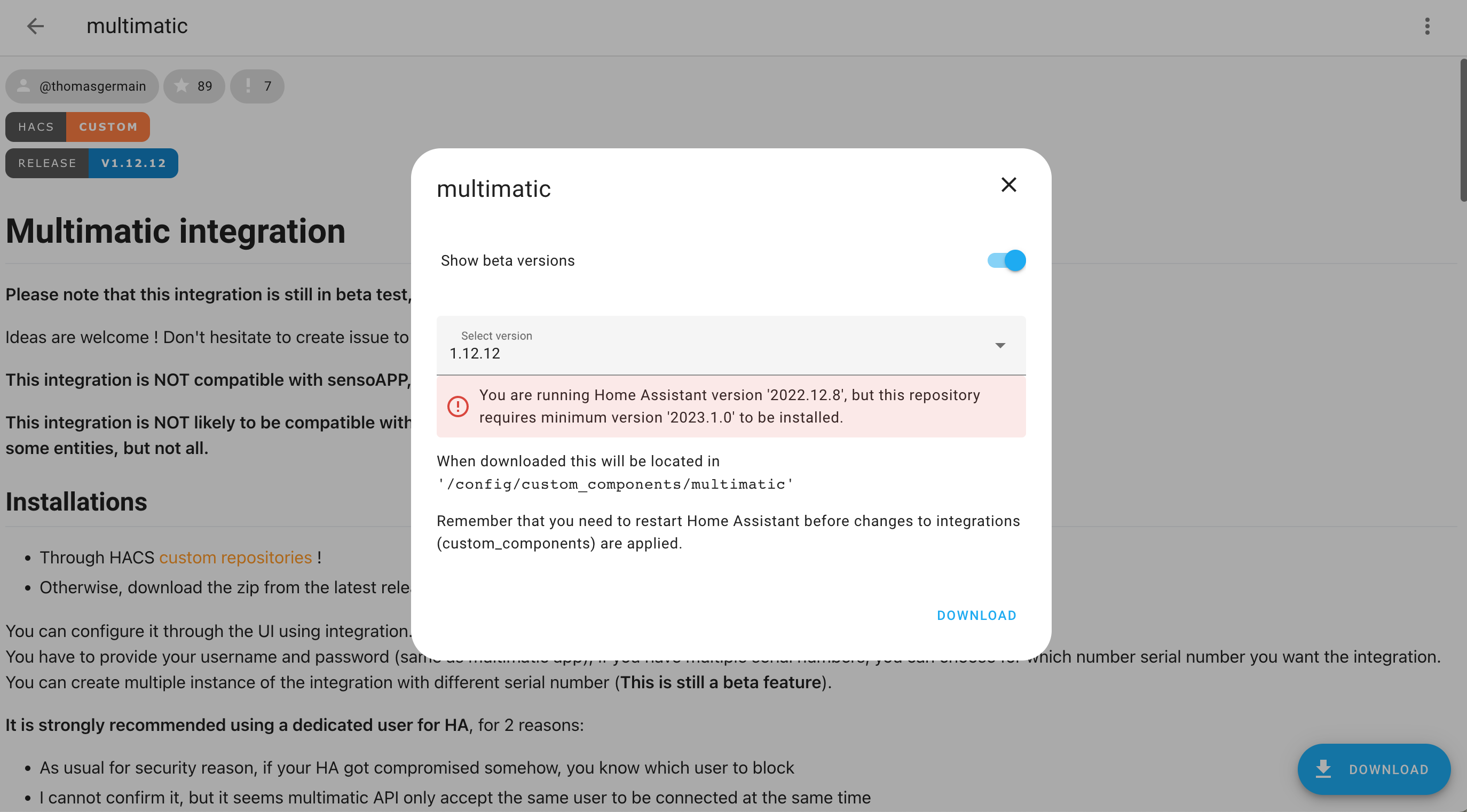 Multiple instances of the integration · Issue #170 · thomasgermain/vaillant-component · GitHub