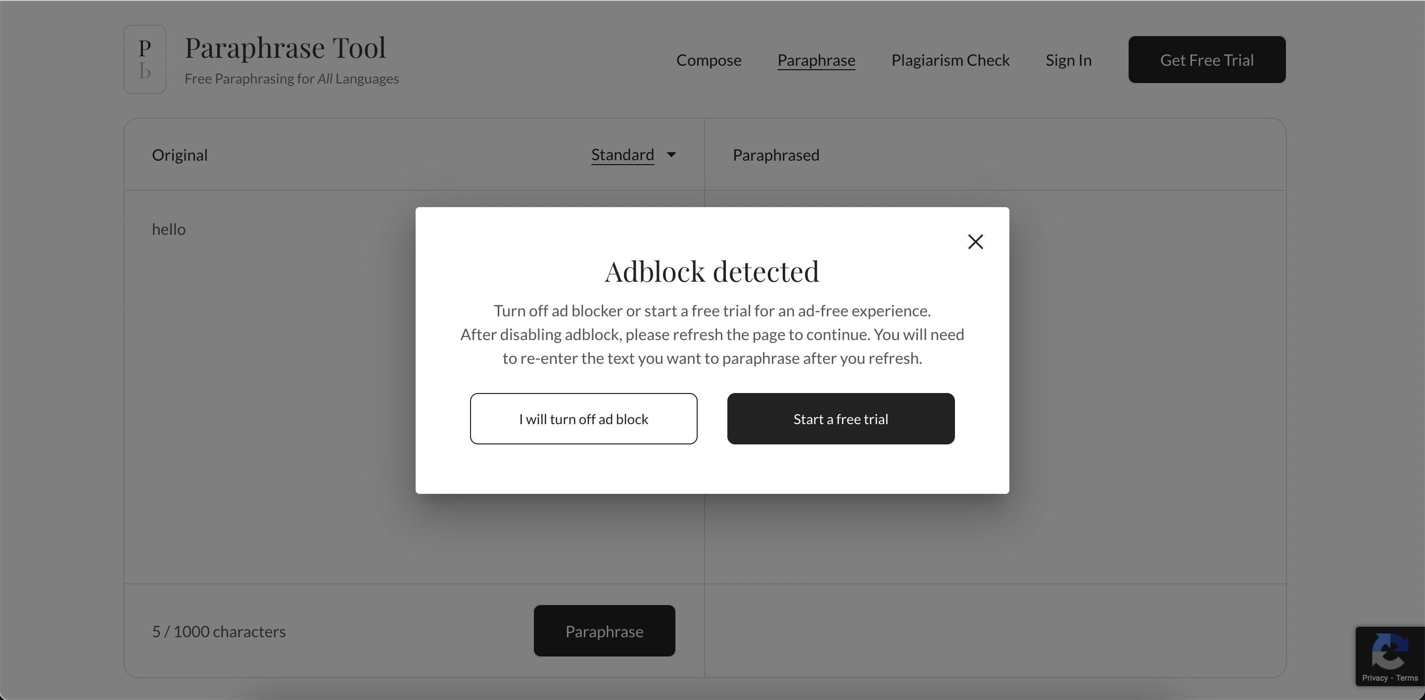 paraphrasetool.com – anti-adblock issue · Issue #12616 · uBlockOrigin/uAssets · GitHub