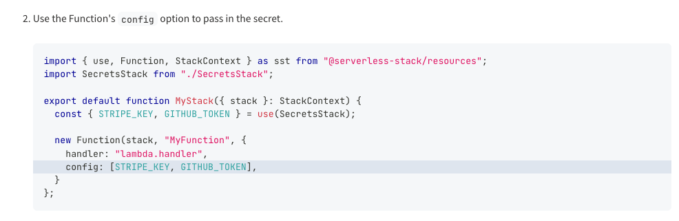 Improve environment variables doc quickstart example · Issue #2158 · sst/sst · GitHub