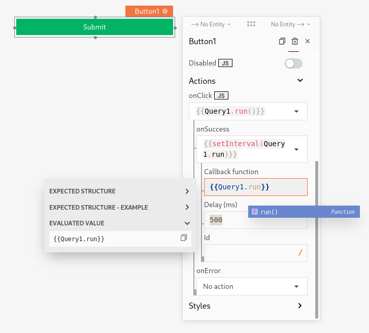 [Bug]: syntax error with setInterval (action template) · Issue #8645 · appsmithorg/appsmith · GitHub