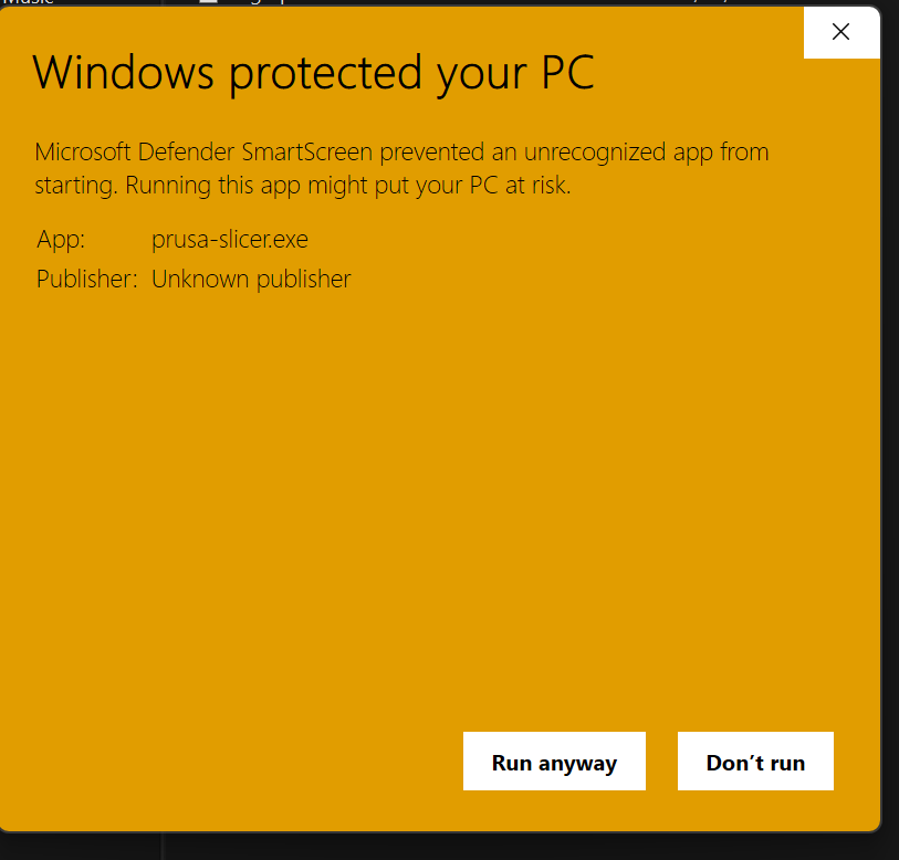 2.6 Beta 3 "Unknown Publisher" in Windows Defender · Issue #10692 · prusa3d/PrusaSlicer · GitHub