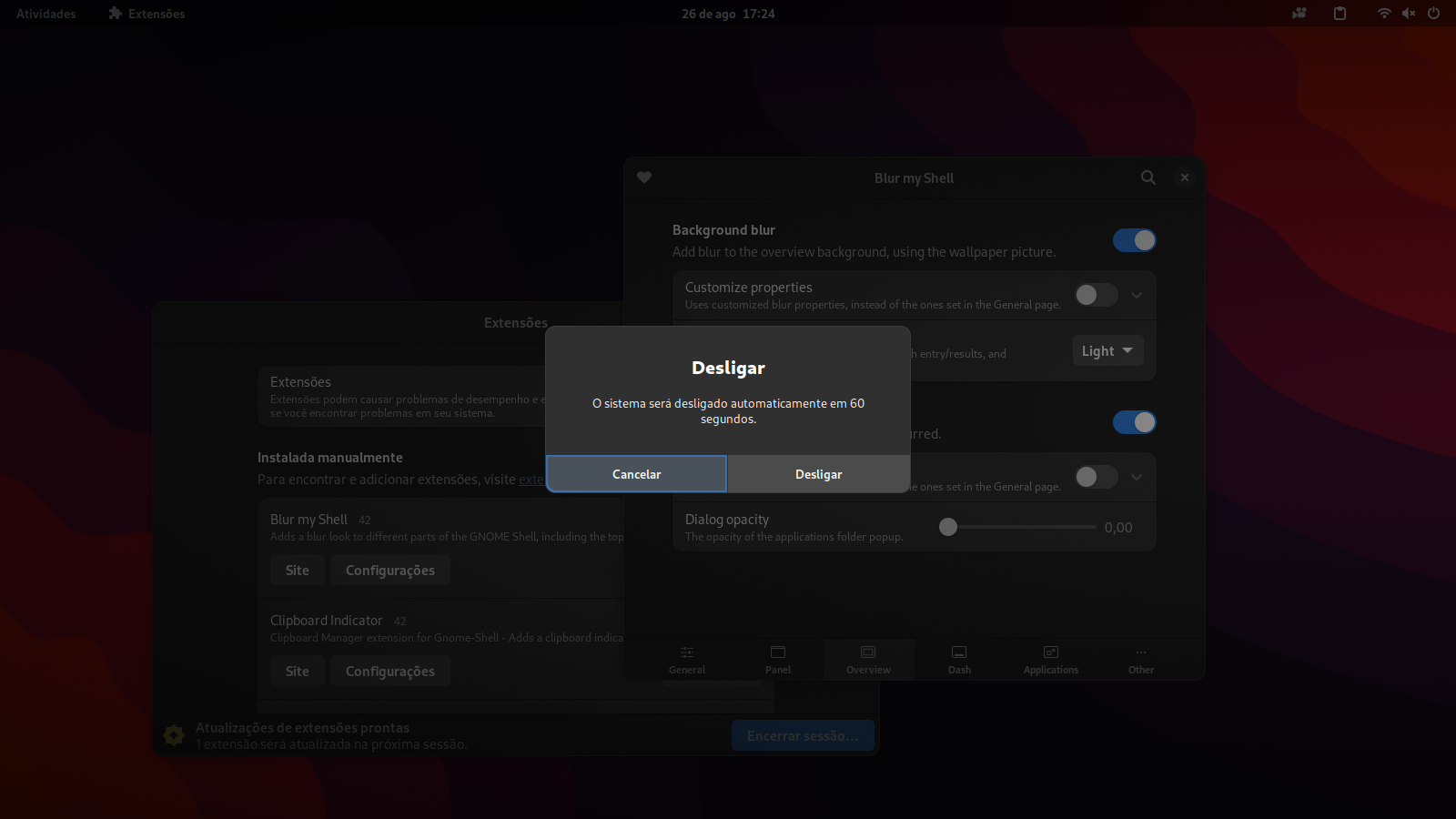 Blurring the background of the Power Off dialogue · Issue #327 · aunetx/blur-my-shell · GitHub