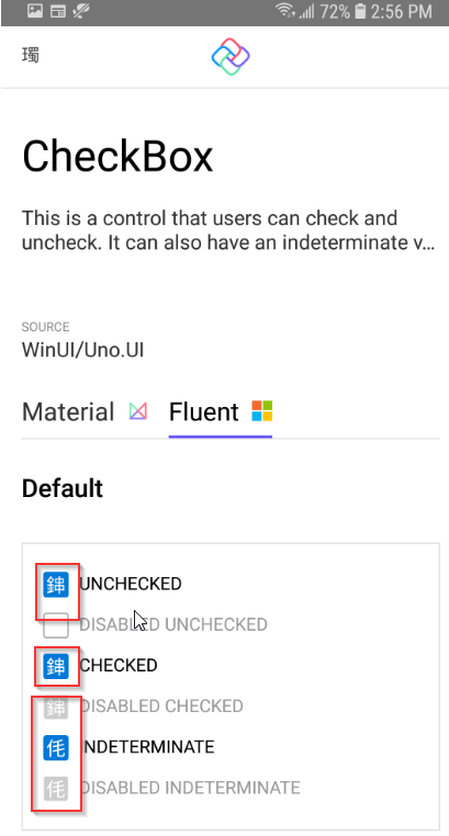 [Gallery][Android/iOS] Image inside Checkbox is displaying incorrectly. · Issue #5048 ...