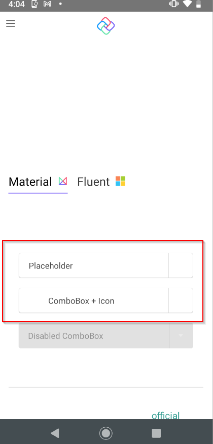 [Gallery][Android/WASM] Flyout, Combobox, Textbox, Animation is not showing properly after theme ...