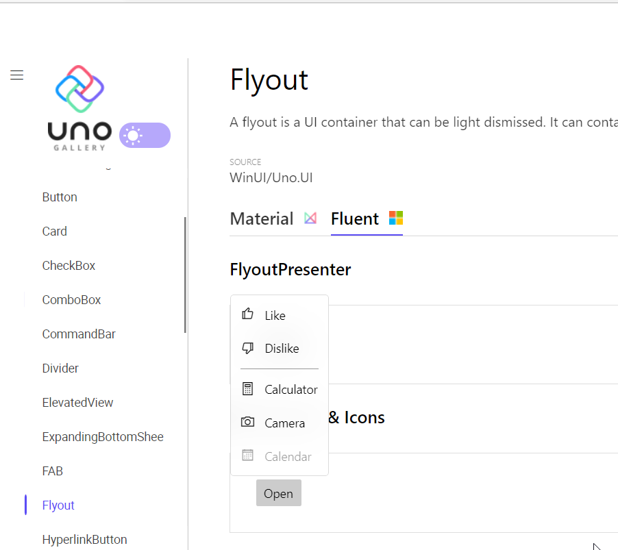 [Gallery][Skia.GTK] Fluent combobox is not Working properly and for Material the combobox is ...