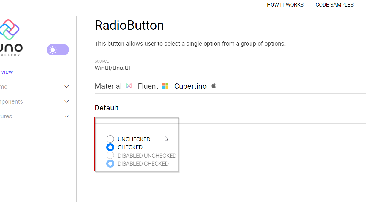 [Gallery][Android/iOS/Wasm/Skia.Gtk]Cupertino- RadioButton and Checkbox are displaying very ...