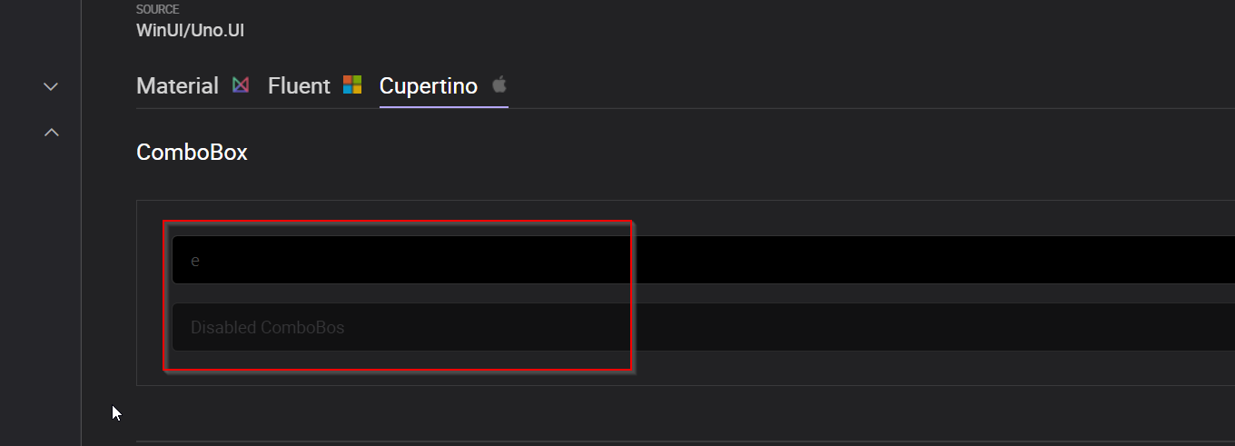 [Gallery][Android/iOS/Wasm] Textbox and Combobox - PlaceholderText disappears when switching ...