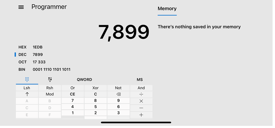 [Calculator][iOS13] The text written on the button is clipping from the bottom for Programmer ...