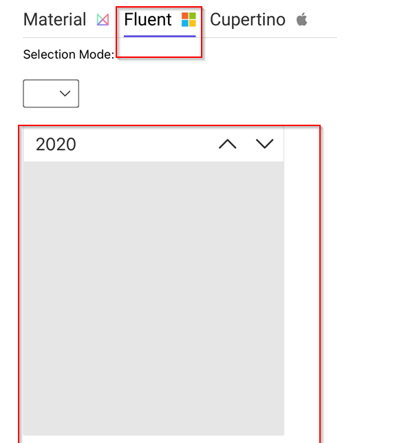 [Gallery][Android/iOS] CalendarView-Fluent and Cupertino-Sometime the Monthly calendar is not ...