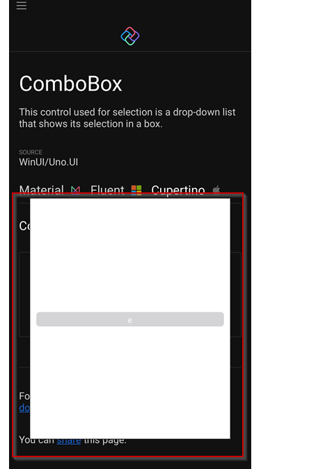 [Gallery][iOS] Combobox-Material and Cupertino- when theme change, comboBox is not displaying ...