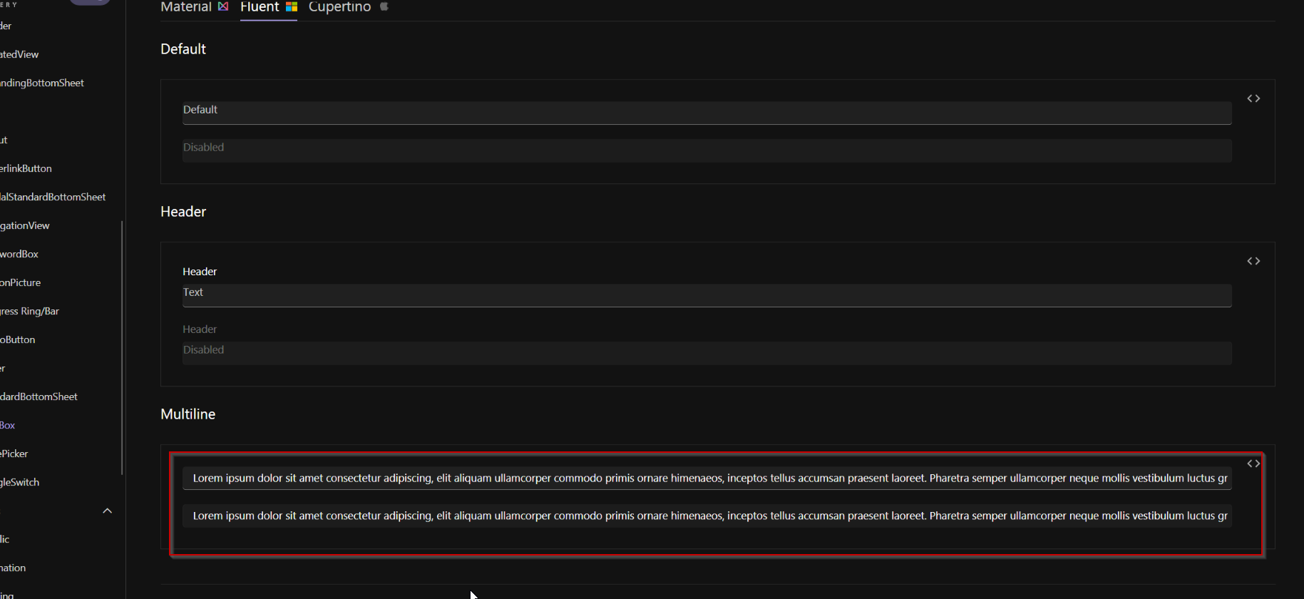 [Gallery][Skia.GTK] Textbox- for 'Multiline' option Text is not displaying in multi lines ...
