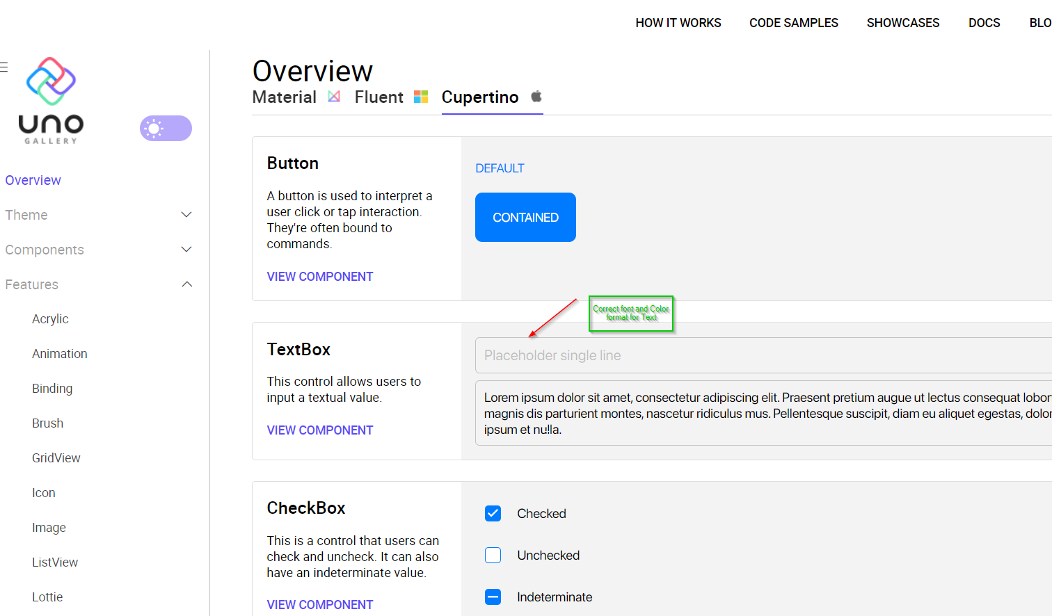 [Gallery][Skia.GTK] Overview (Cupertino) - FontWeight is not correct for the text of different ...