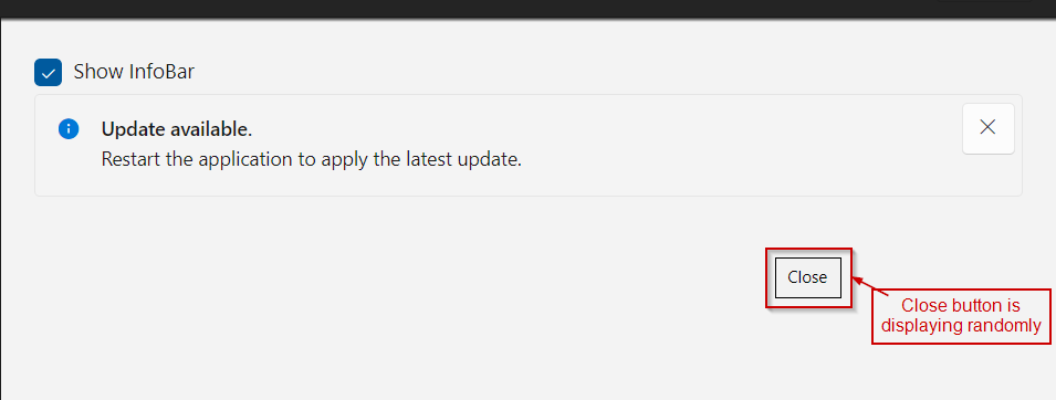 [Playground][WASM] InfoBar - Close tooltip displays randomly anywhere on the screen when ...